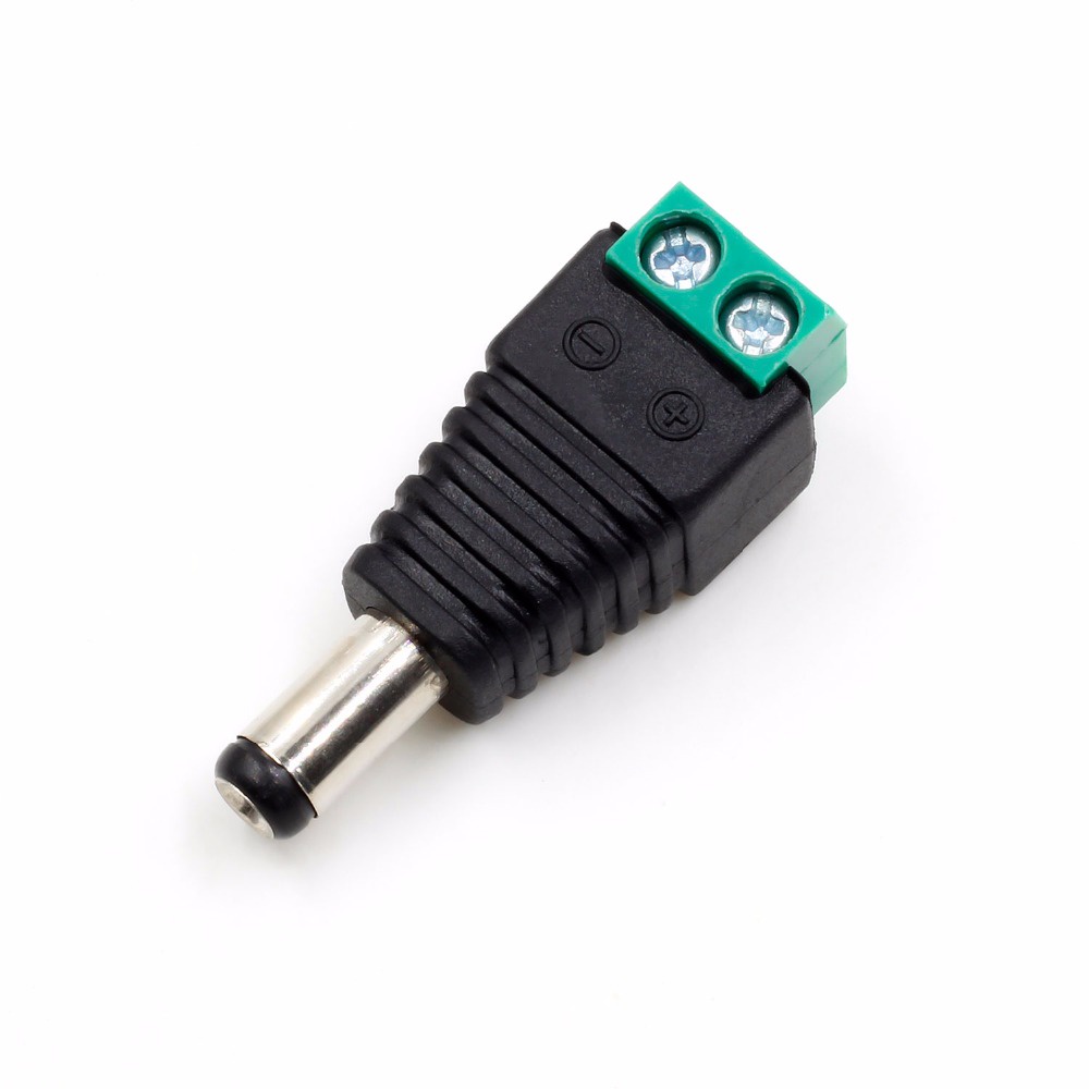 DC Jack Female Male DC Power Jack Connector Crimp Terminal Block Plug ...