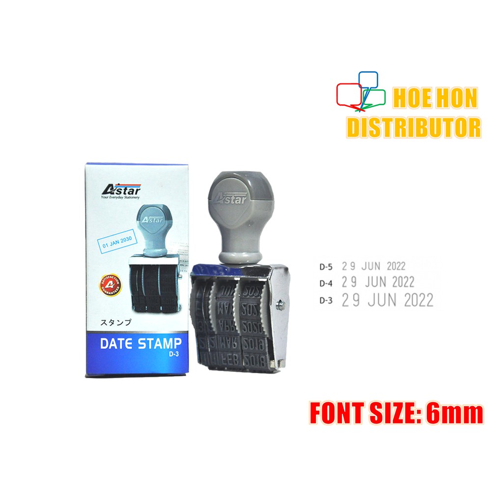Rubber Date Stamp D3 Font Size 5mm | Shopee Philippines