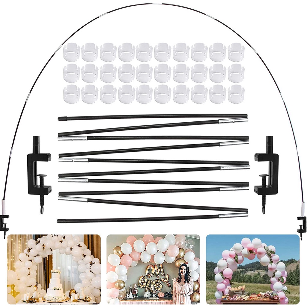 12ft Table Balloon Arch Kit, Black Balloon Arch Stand Balloon Arch ...