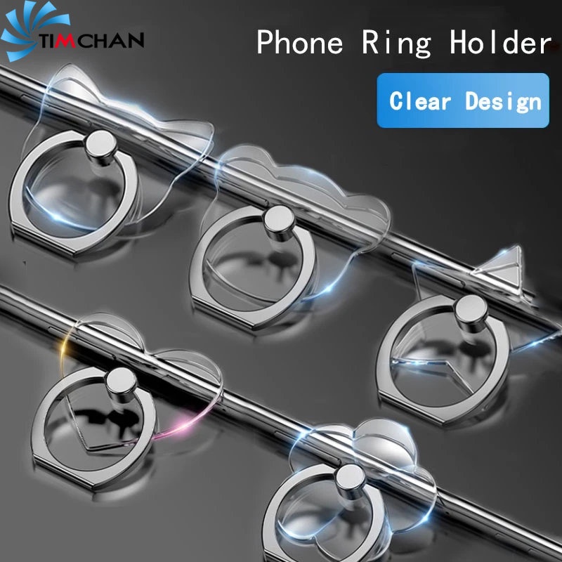 Accessories Mobile Phone Stand Transparent Universal Finger Ring Socket ...