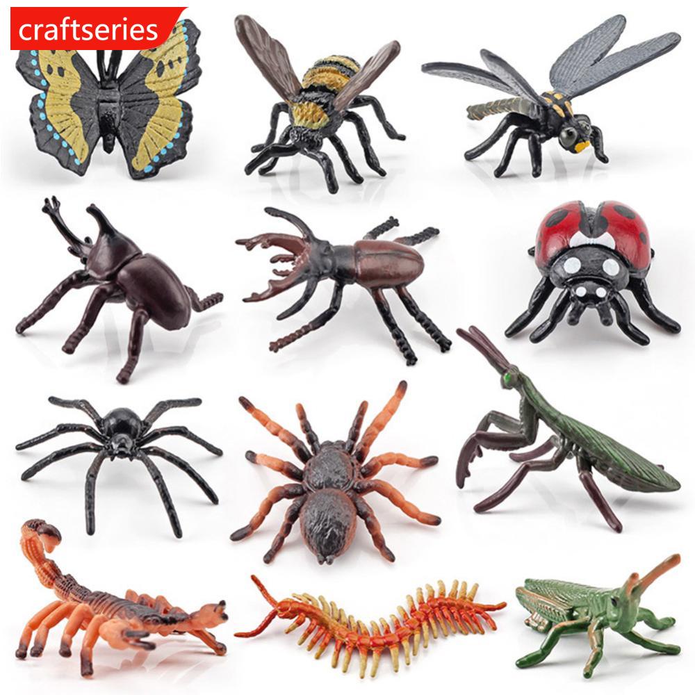 CRAFTSERIES 1Pc Simulated Animal Insects Figurine Beetles Spiders ...