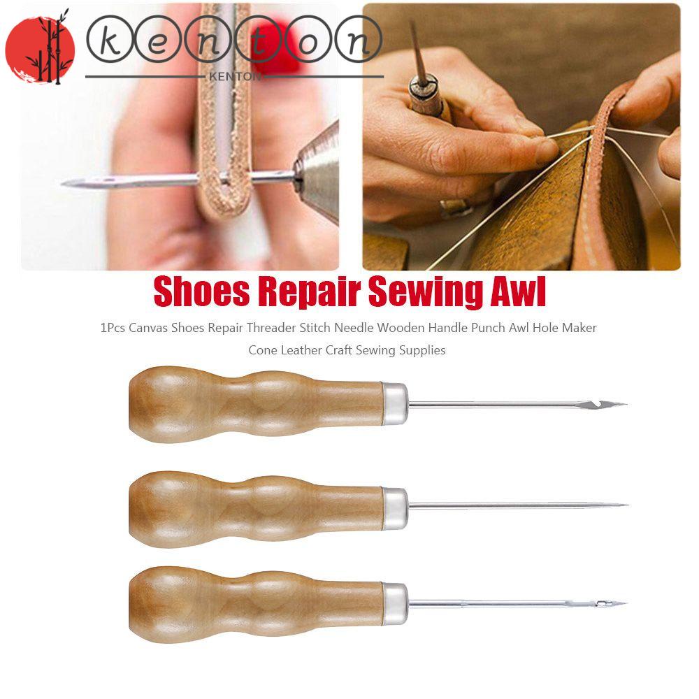 KENTON Shoe Repair Needles Wooden Handle Leather Craft Punch Canvas ...