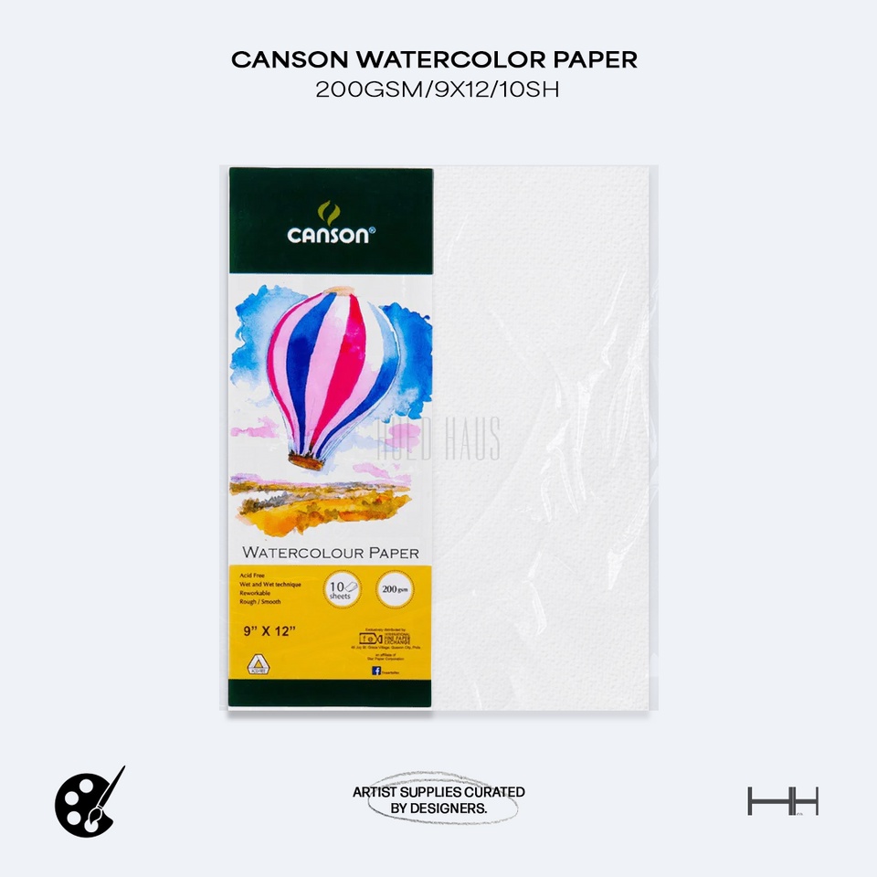 Canson WC Paper 200gsm/12x18 or 9x12/10sh | Shopee Philippines