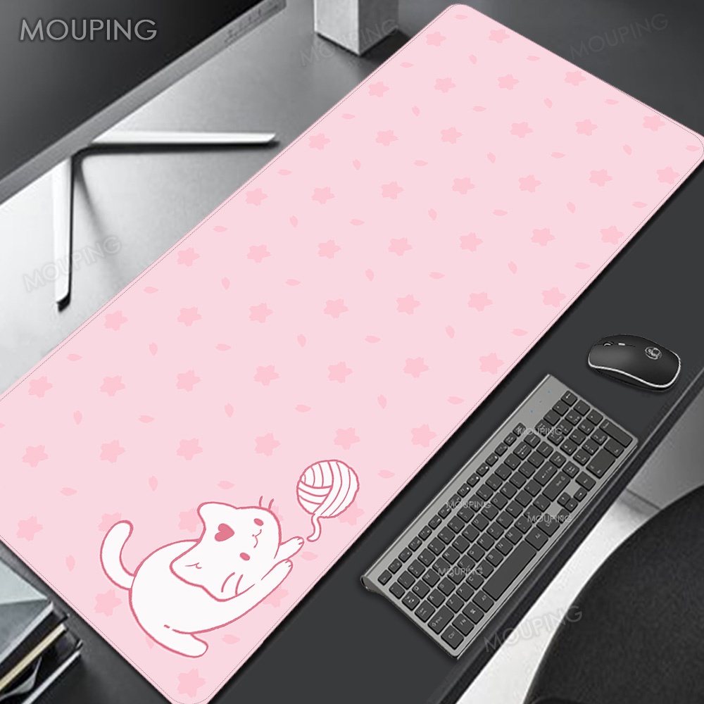 Cartoon Cat Mousepad Gamer Girl Office Carpet Kawaii Cute Desk ...