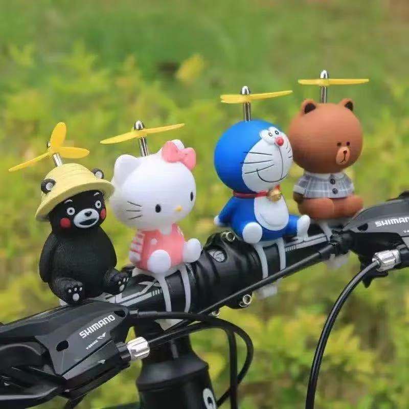 Hello Kitty Bear Brown Ornaments Motorcycle Bicycle Bike Electric Duck Doraemon Pikachu Minions ...