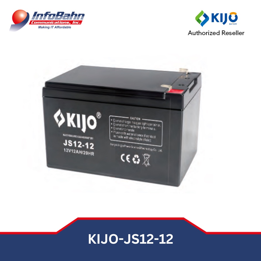 Kijo JS Series lead-acid battery (JS12-12) for UPS | Infobahn | Shopee Philippines