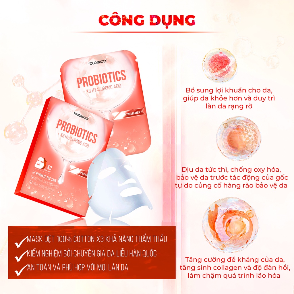 Foodaholic Probiotics Mask for Skin Rescue, Intensive Regeneration ...