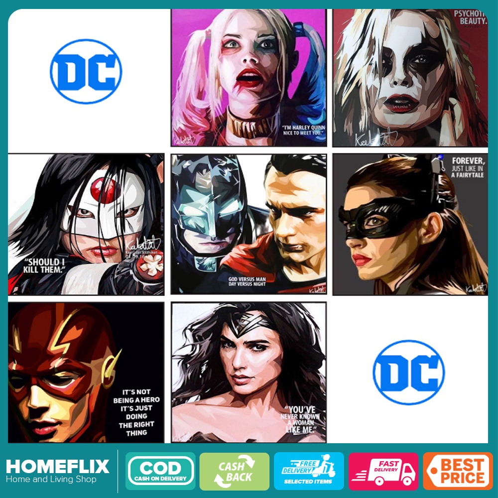 Homeflix Hero & Villain Pop Art Wall Frame Motivational Quotes Wall ...