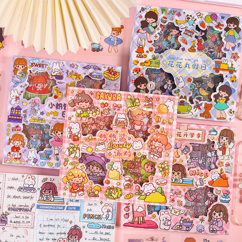 100 Sheets/box Cute Cartoon Children's Original Boxed Hand Ledger ...