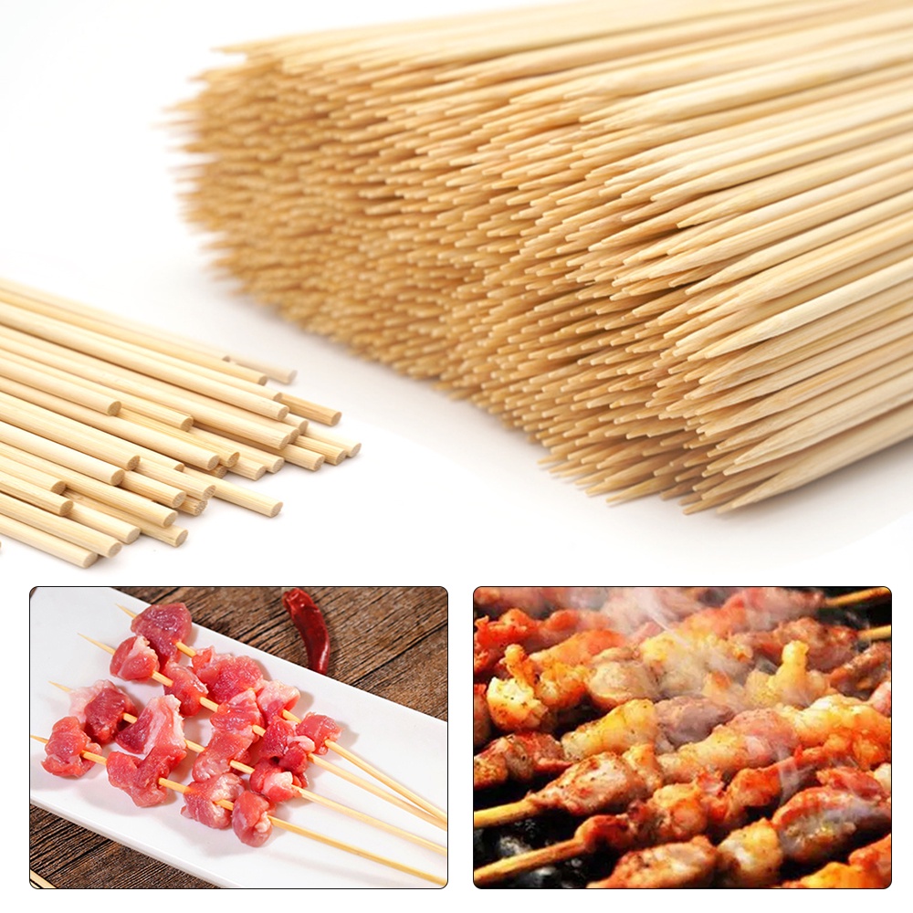 Natural Wood Long Stick for Barbecue Fruit BBQ Tools / Barbecue Party ...