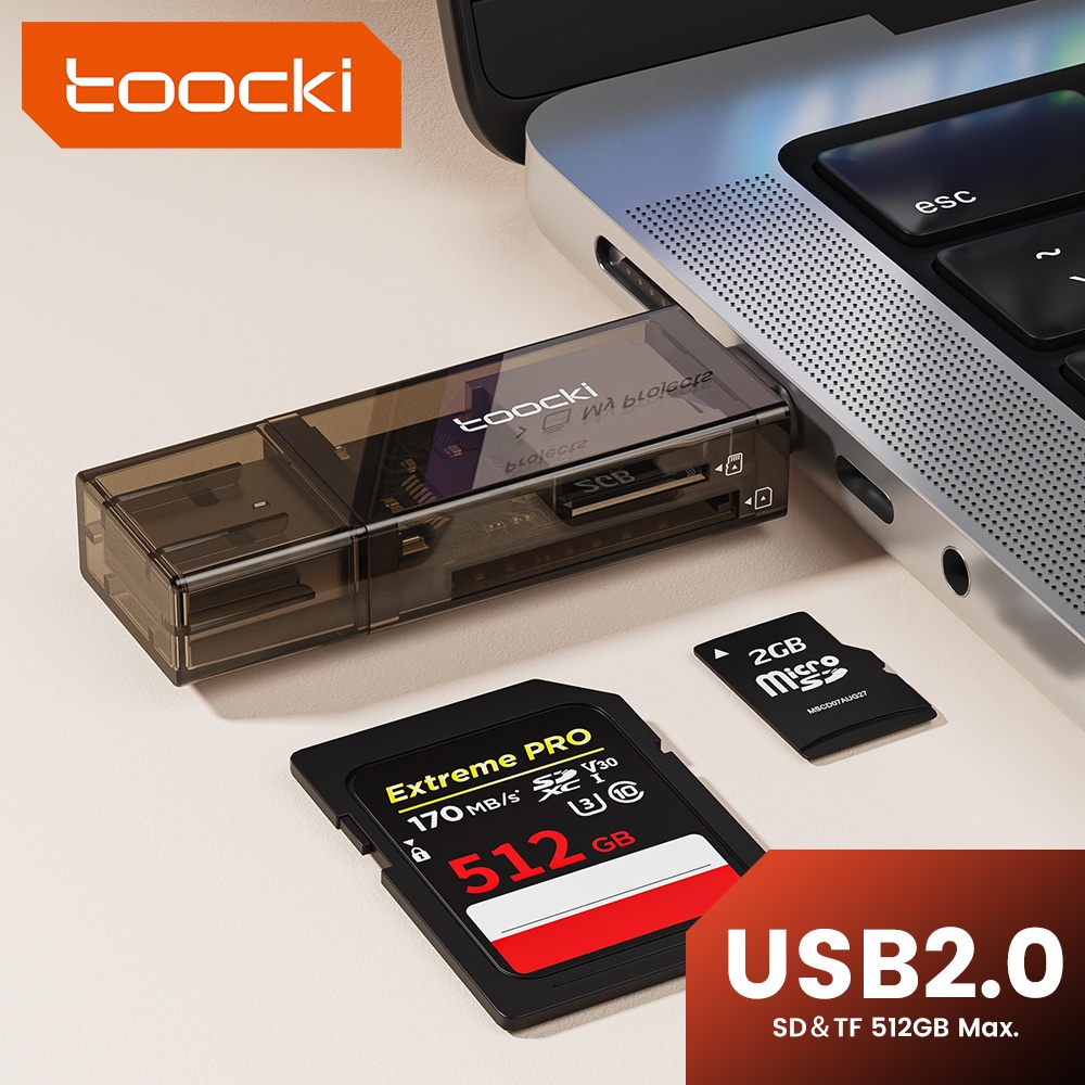 Toocki 2 In 1 USB2.0 Card Reader Type C SD TF Card Reader Mobile Phone ...