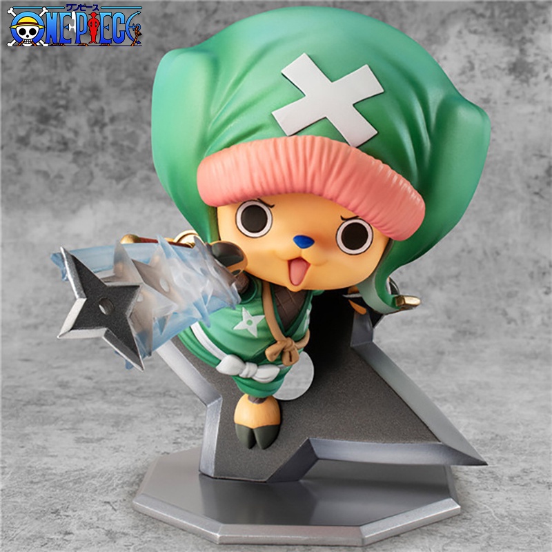 10cm One Piece Anime Flag Wooden Sitting Chopper Ninja Anime Decoration ...