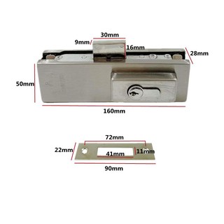 Glass Door Floor Latch, Stainless Steel Glass Door Lock For Window ...
