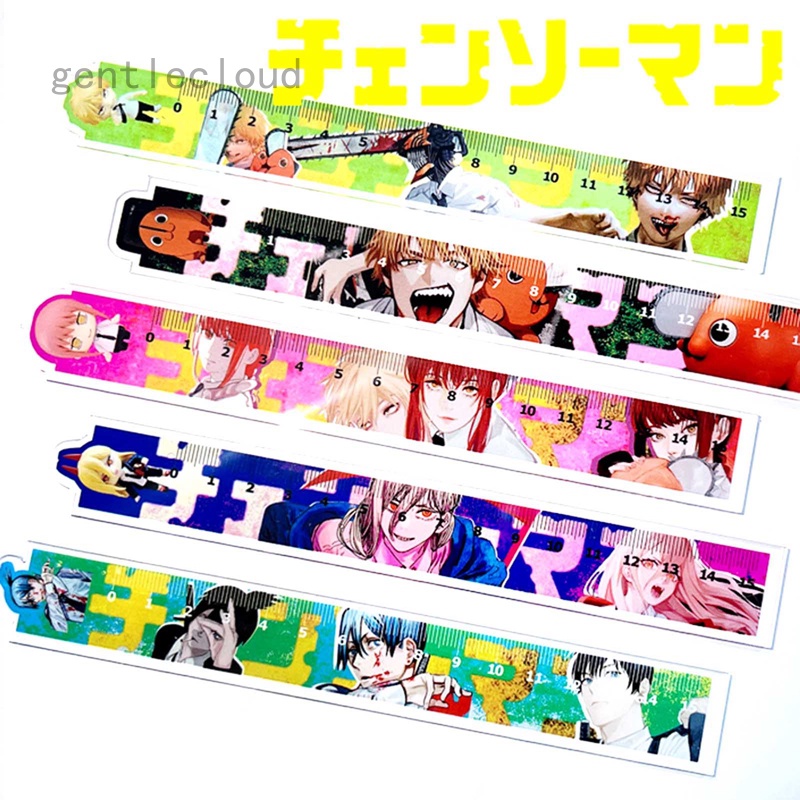 GC Anime Peripheral Stationery Chainsaw Man Straight Rulers Gifts ...
