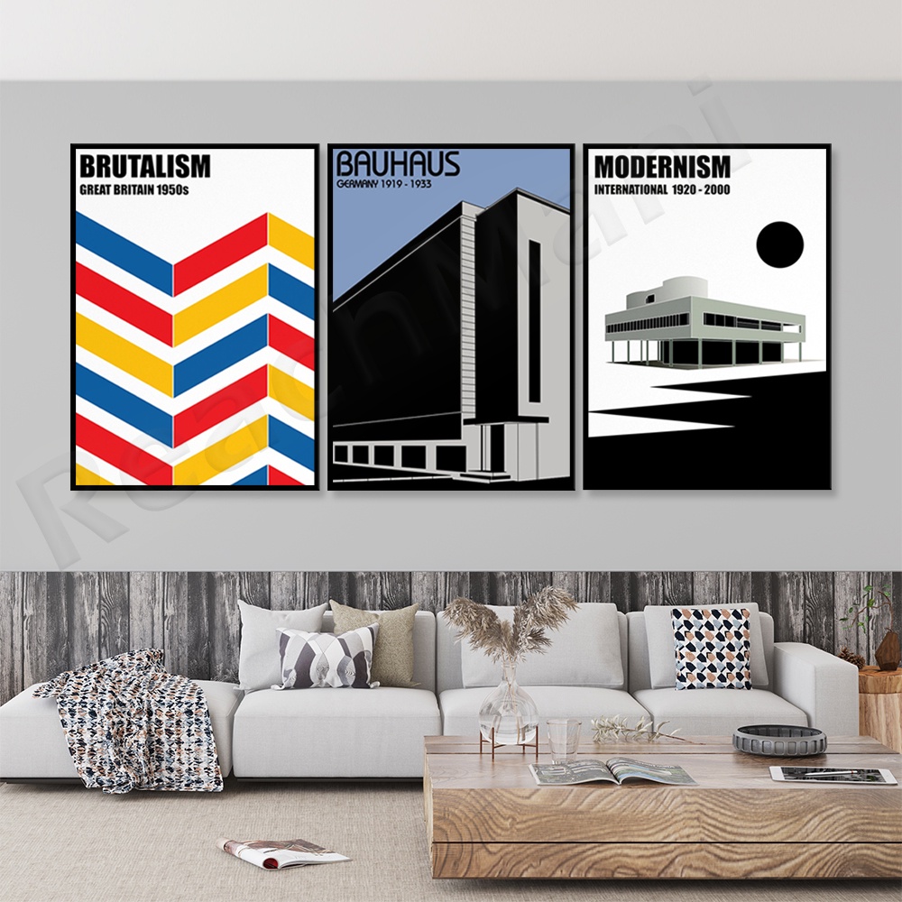 Brutalist Architecture Prints Architecture Poster Bauhaus Modernism Brutalism Wall Art Picture ...