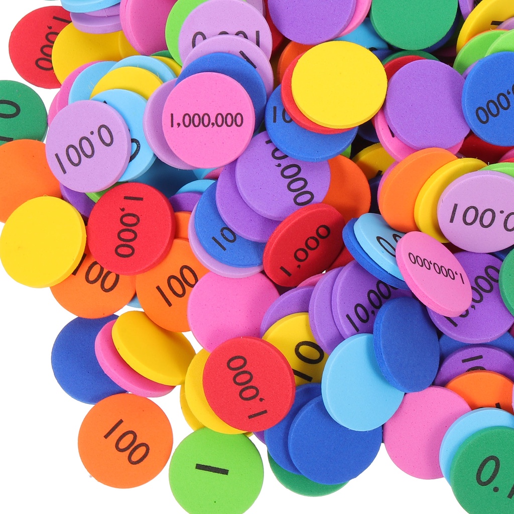 【Ready Stock】 160 Pcs Place Value Disk Discs Colored Disks Kit ...
