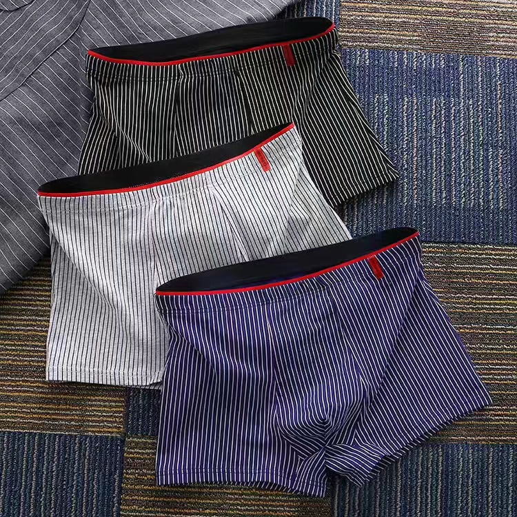 4 pcs men underwear cotton boxer striped boxers men innerwear boxer men ...