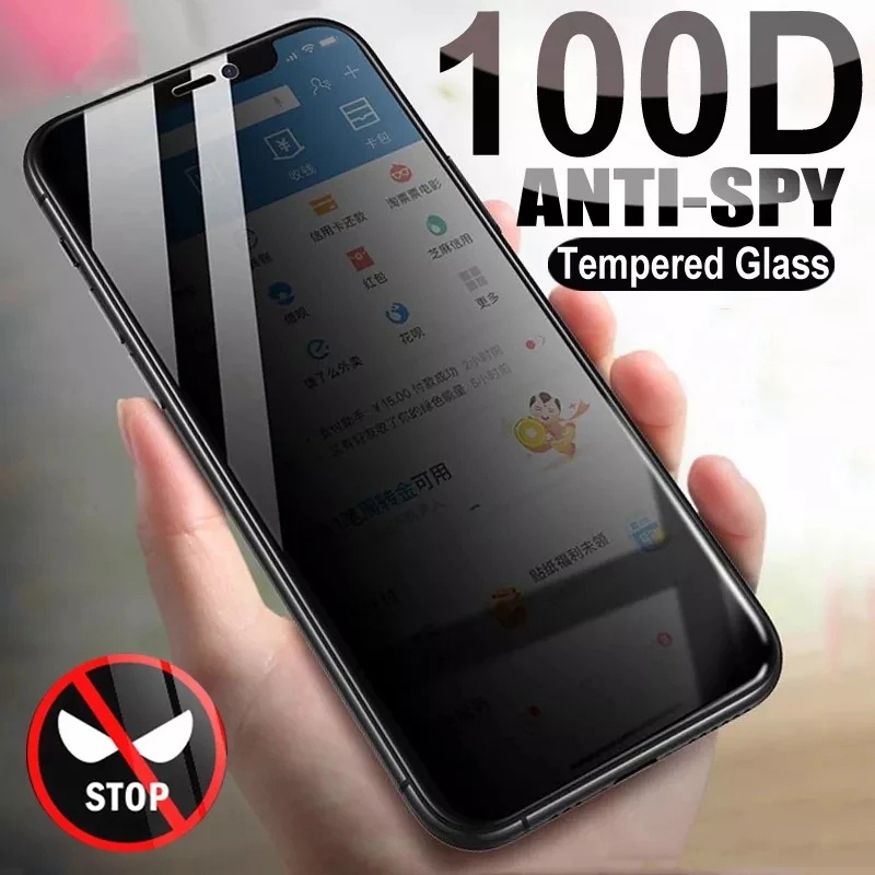 Anti-Spy Privacy Tempered Glass For iPhone 15 14 13 12 11 Pro Max 15 Plus 13 Mini X XR XS Max 6 ...