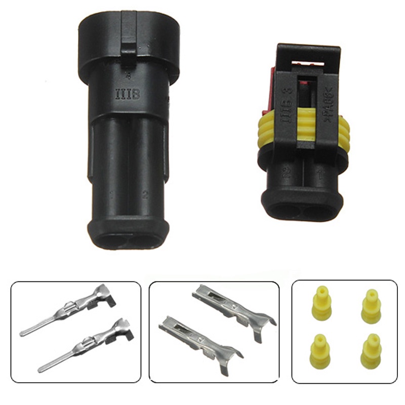 Car Part 2 Pin Way Sealed Waterproof Automotive Electrical Wire 2P Auto ...