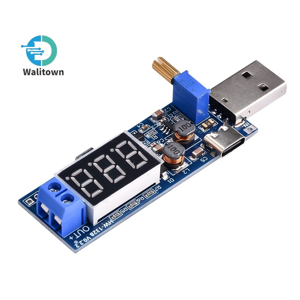USB Buck Boost Converter 5V to 1.2V-24V DC-DC Step Up Step Down Power ...