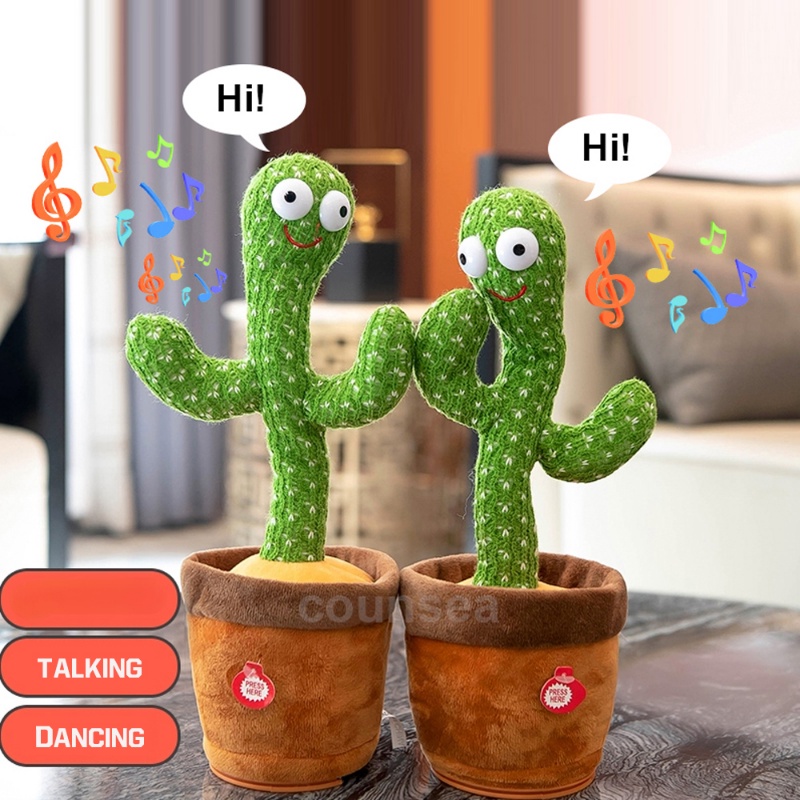 Birthday Present Dancing Cactus Electron Plush Toy Soft Plush Doll ...