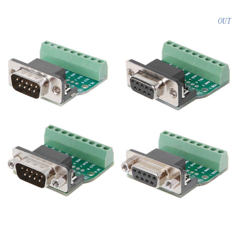 OUT DB9 Male/Female D-SUB Adapter Plate Connector RS232 Serial To ...