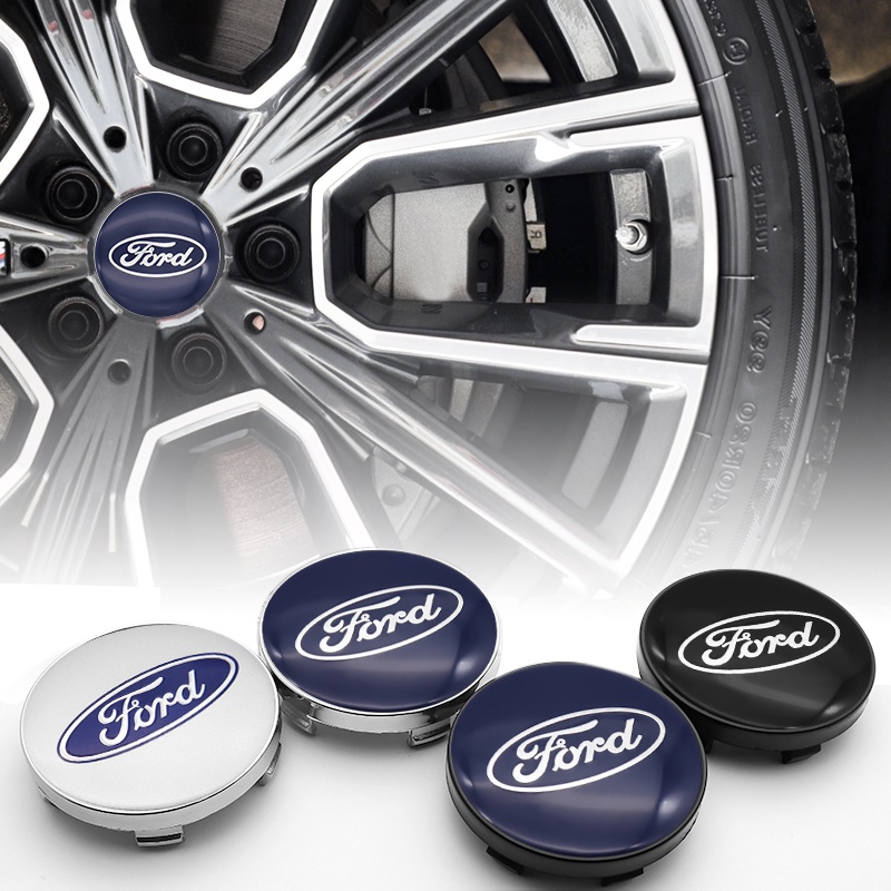 4PCS 60mm Car Wheel Center Hub Caps Sticker Decal Car Styling For Ford ...