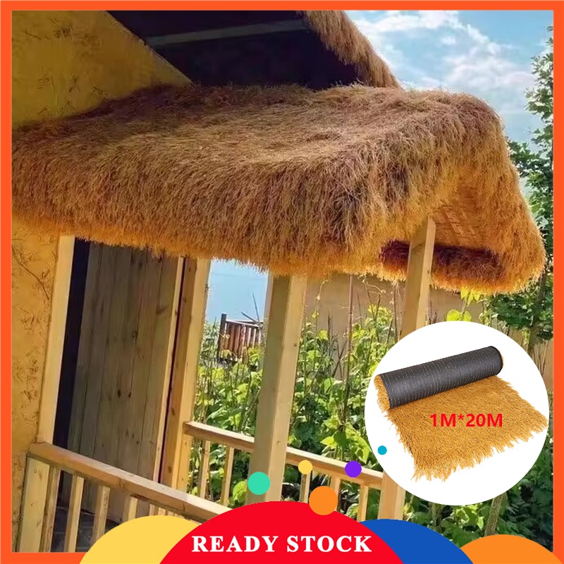 Thatch Grass Roof 1M x 20M Artificial Straw Roll for Bar Hut,Patio ...