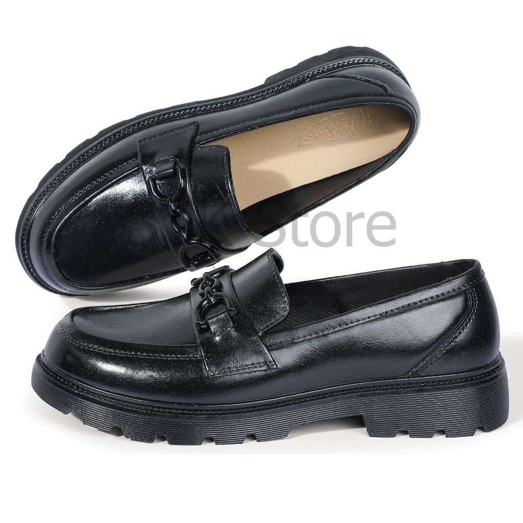 STK563 Japanese Style Cute Loafer Shoes Fashion Girls Premium Black ...