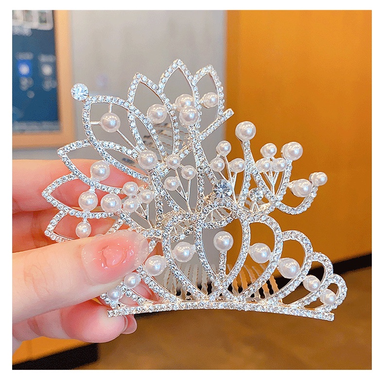 Princess Crown Hair Comb Children's Cute Headband Headdress Girl's ...