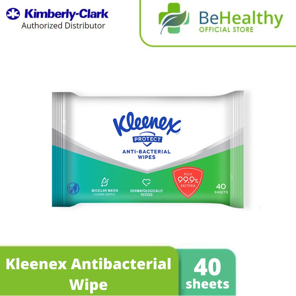Kleenex Antibacterial Wipes 40s | Shopee Philippines