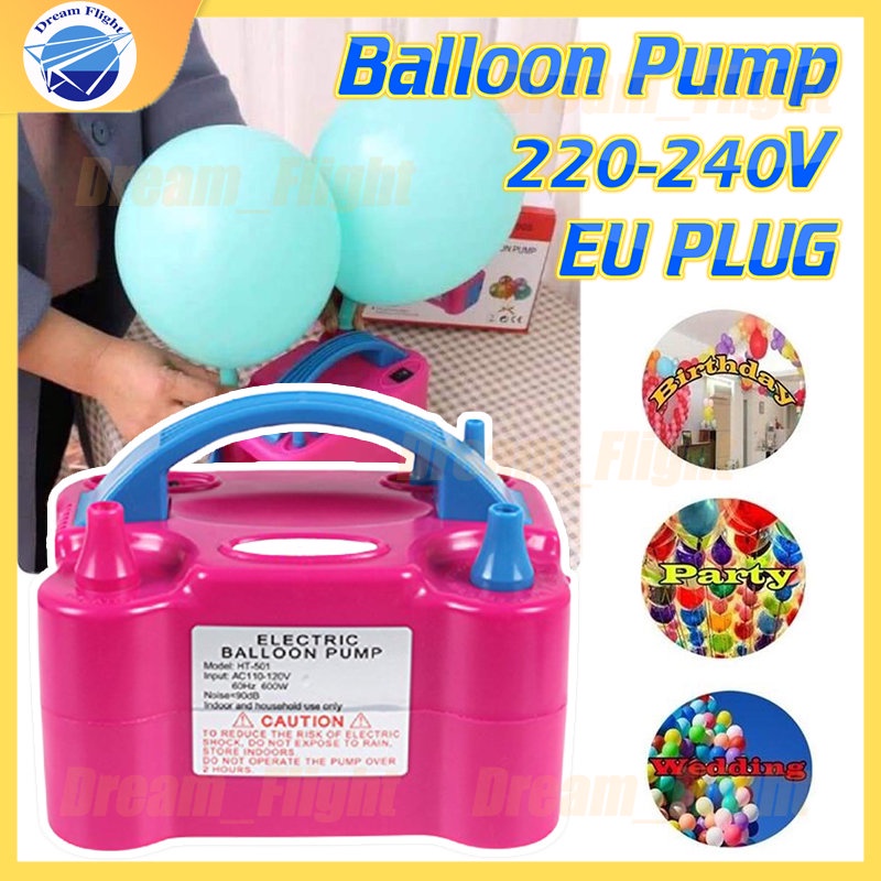 Electric Balloon Pump Double-hole Automatic Pump Pink Double Nozzle ...