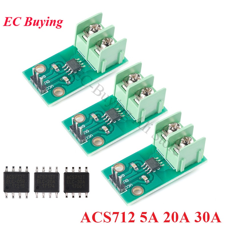 5a 20a 30a Hall Current Sensor Module Acs712 Module For Arduino Acs712telc 5a 20a 30a Chip