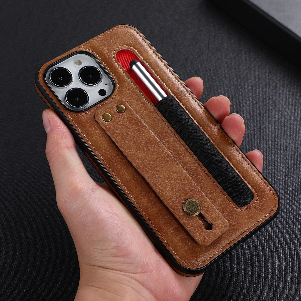 Luxury Wristband Leather Cover For iPhone 13 12 11 Pro Max X XS XR 7 8 ...