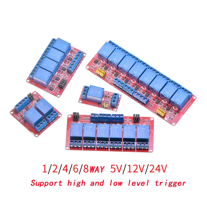 1 2 4 6 8 Channel 5V 12V 24V Relay Module Board Shield with Optocoupler ...