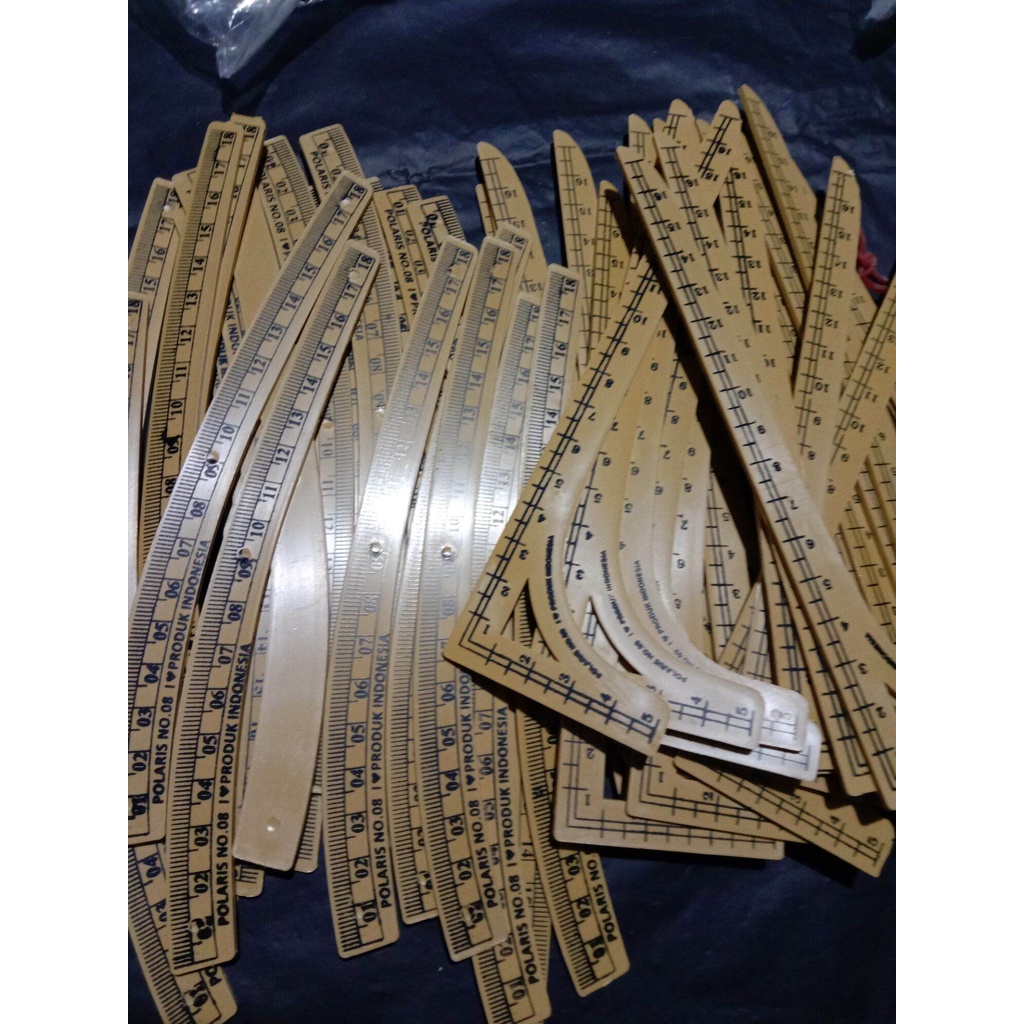 SIKU MESIN .. Mini ruler contains 21 sets of mini elbows and curves ...