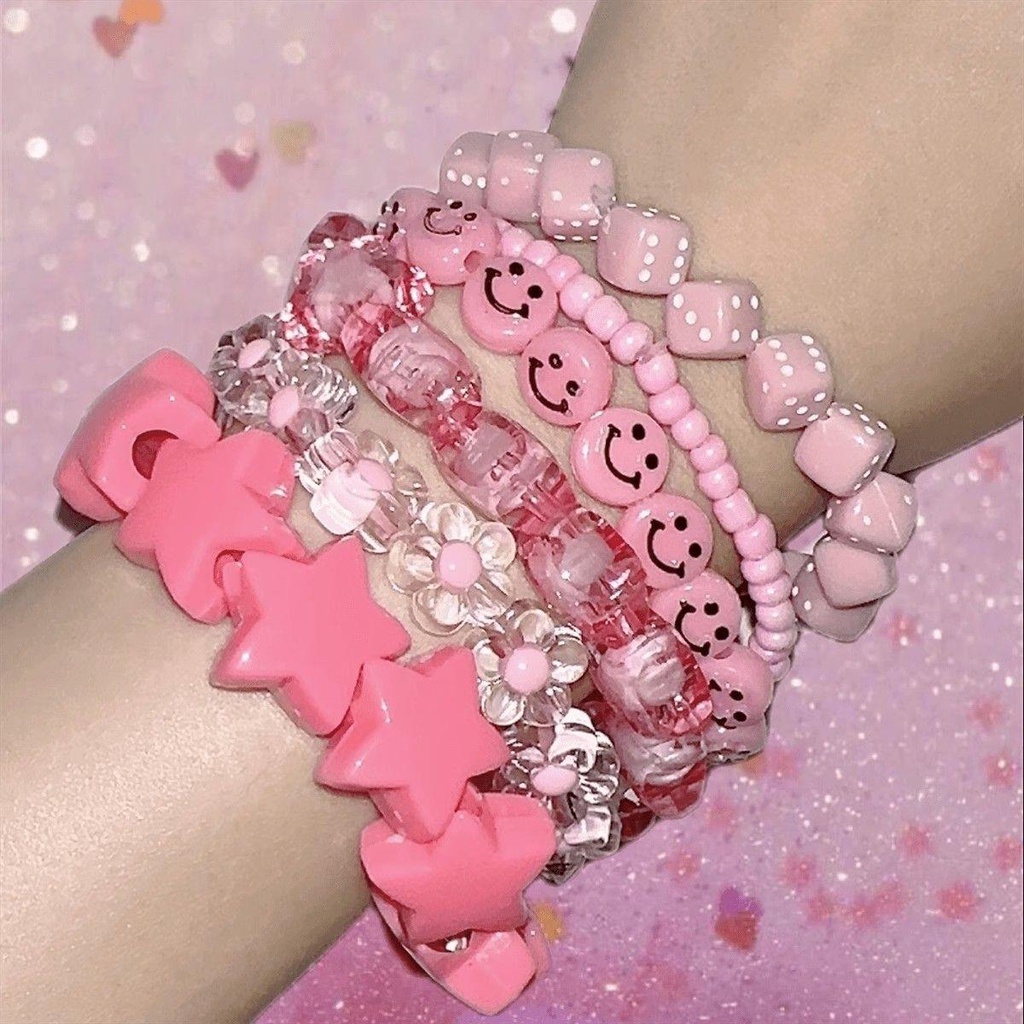 Dopamine Girl Bracelet Wearing Jewelry INS Hot Girl Y2K Candy Color ...