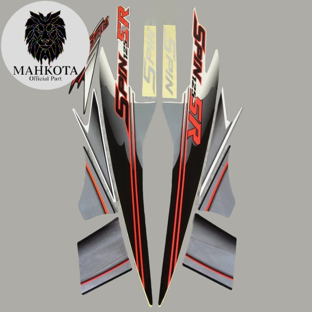 PUTIH HITAM Motorcycle Polet Sticker Striping List Suzuki spin sr 125 ...
