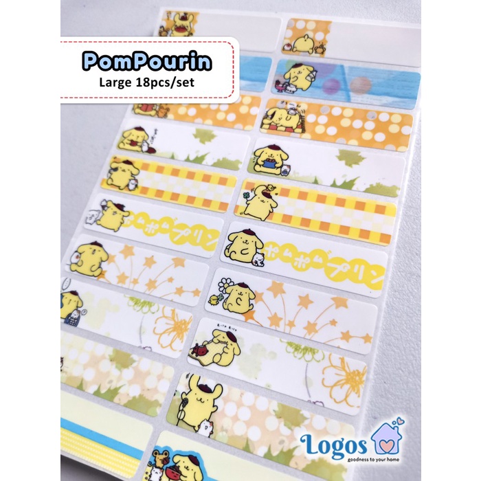 Pompompurin LARGE name sticker Sanrio waterproof name sticker | Shopee ...