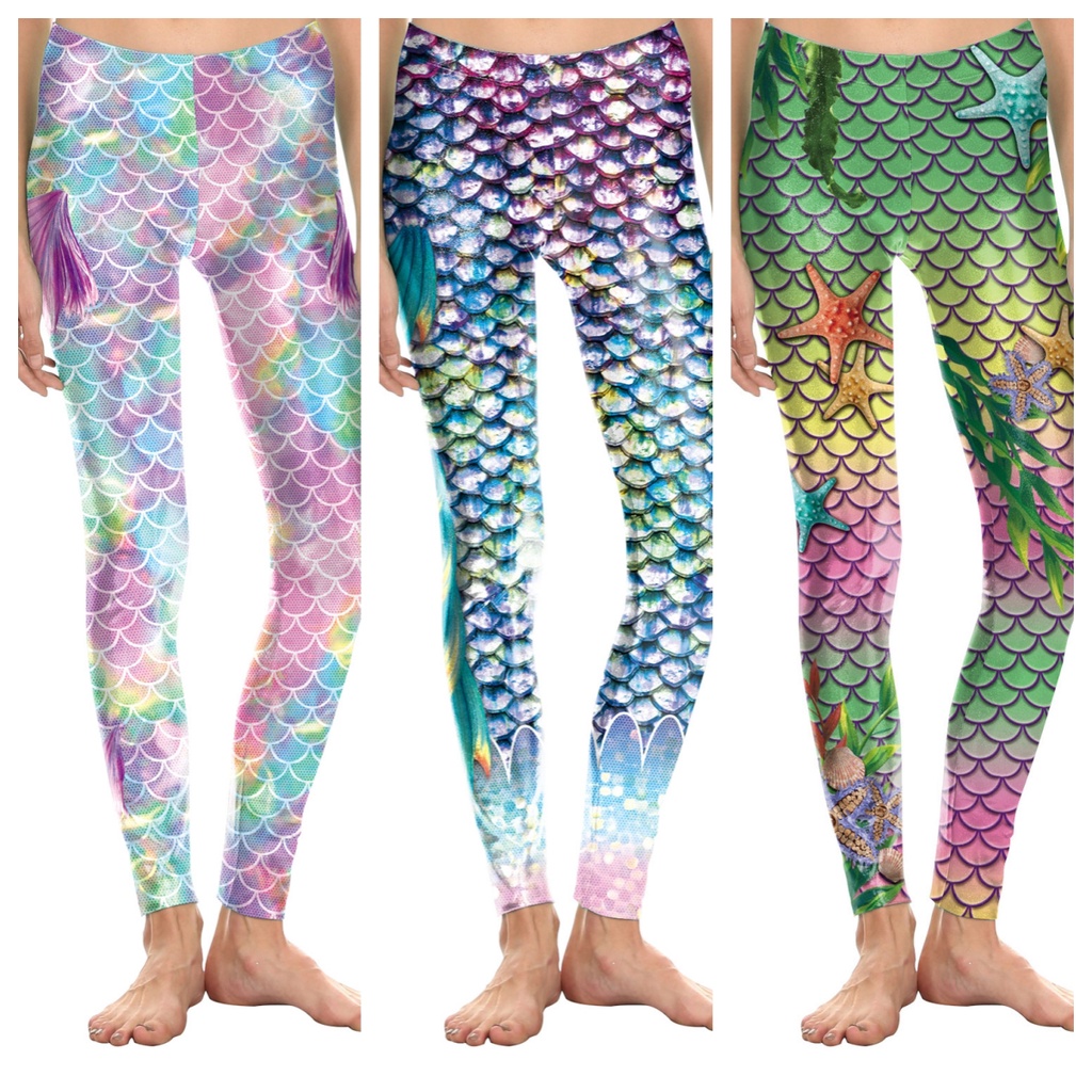 Women Fish Mermaid 3D Printing Halloween Cosplay Pants Adults Anime ...