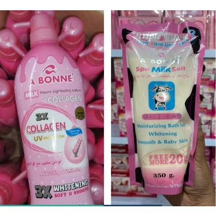 Abonne Collagen Lotion PLUS Abonne Salt Scrub COMBO 100% THAILAND ...