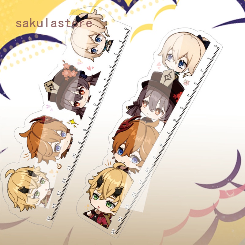 Anime Genshin Impact Ruler Measuring Straight Rulers For Office School ...