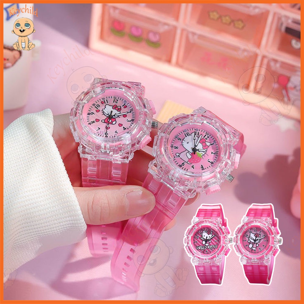 【COD】hello kitty watch for kids LED Light kids girl watch relo for ...