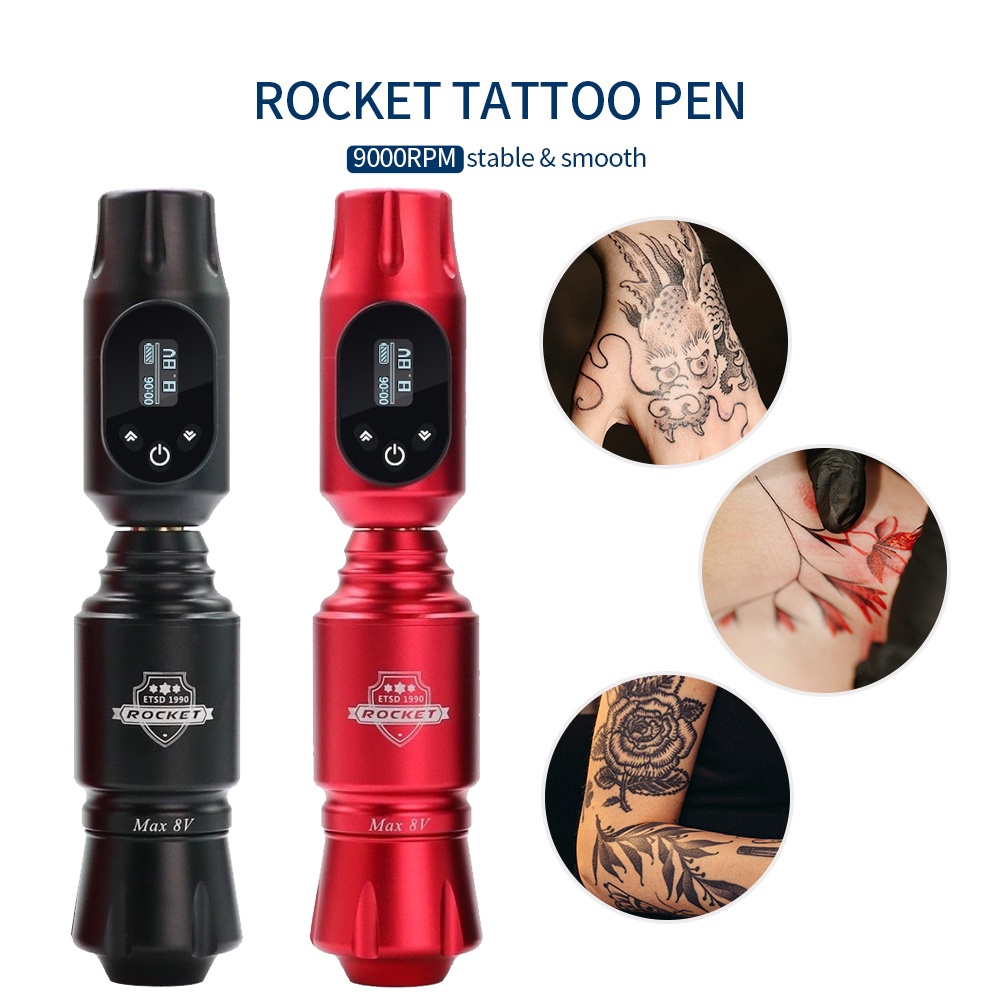 Rotary Tattoo Machine Kit Mini Rocket Tattoo Pen Machine Set with ...