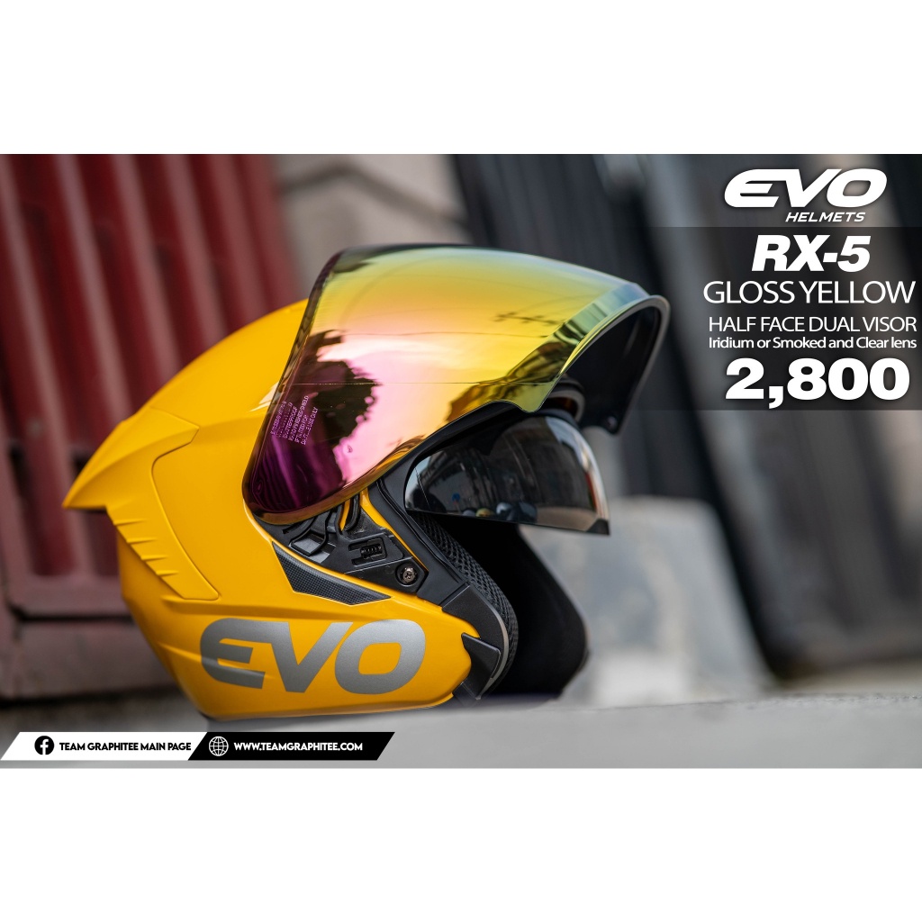 EVO HELMET RX5 MONO COLORS with free clear lens | Shopee Philippines