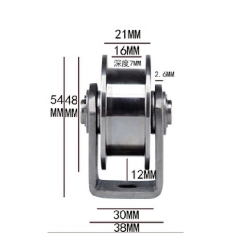 2 inches V groove gate roller 2 inches U type 304 stainless gate ...