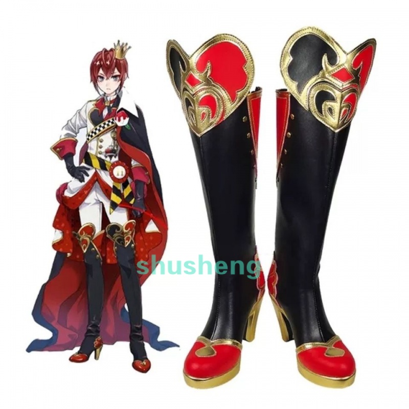 Game Twisted Wonderland Riddle Rosehearts Cosplay Shoes Custom Made ...