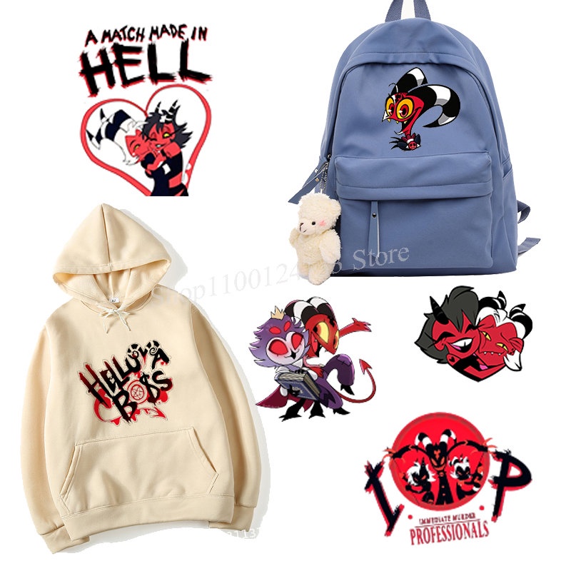 Helluva Boss Cartoon anime Patch Iron on Transfer Sticker Cute Kids ...