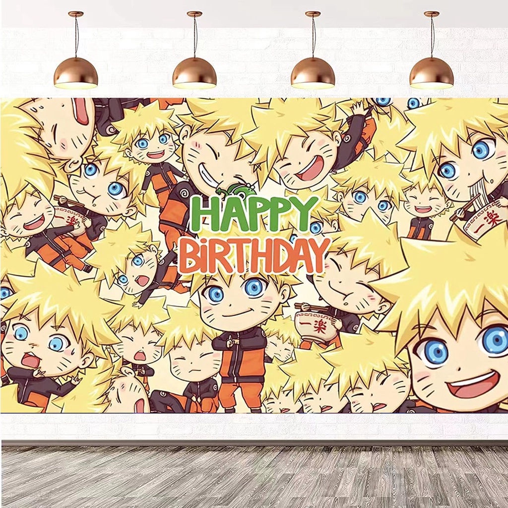 150*100cm Naruto Theme Birthday Party Backdrop Photography Background ...