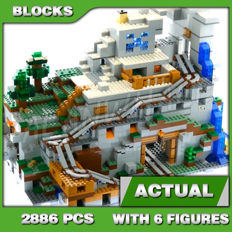 2302pcs Minecraft Sandbox Game My World Modular Mountain Cave Redstone ...